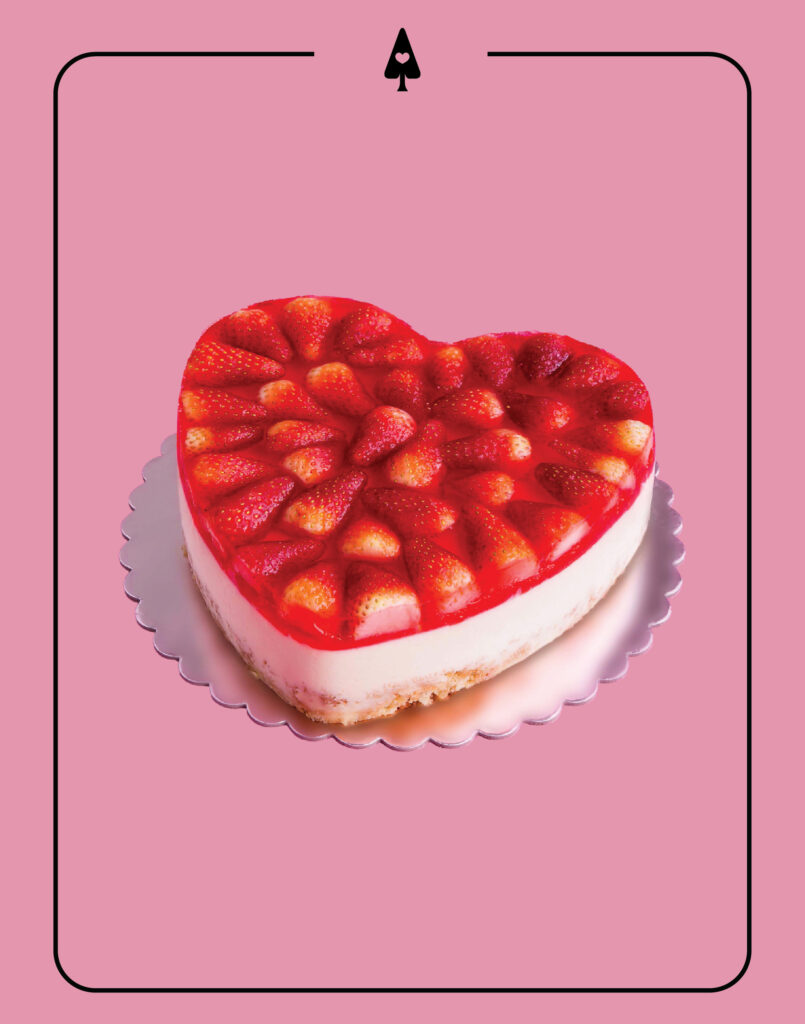 Signature Heart-Shaped Strawberry Tofu Cheesecake | Cake Spade